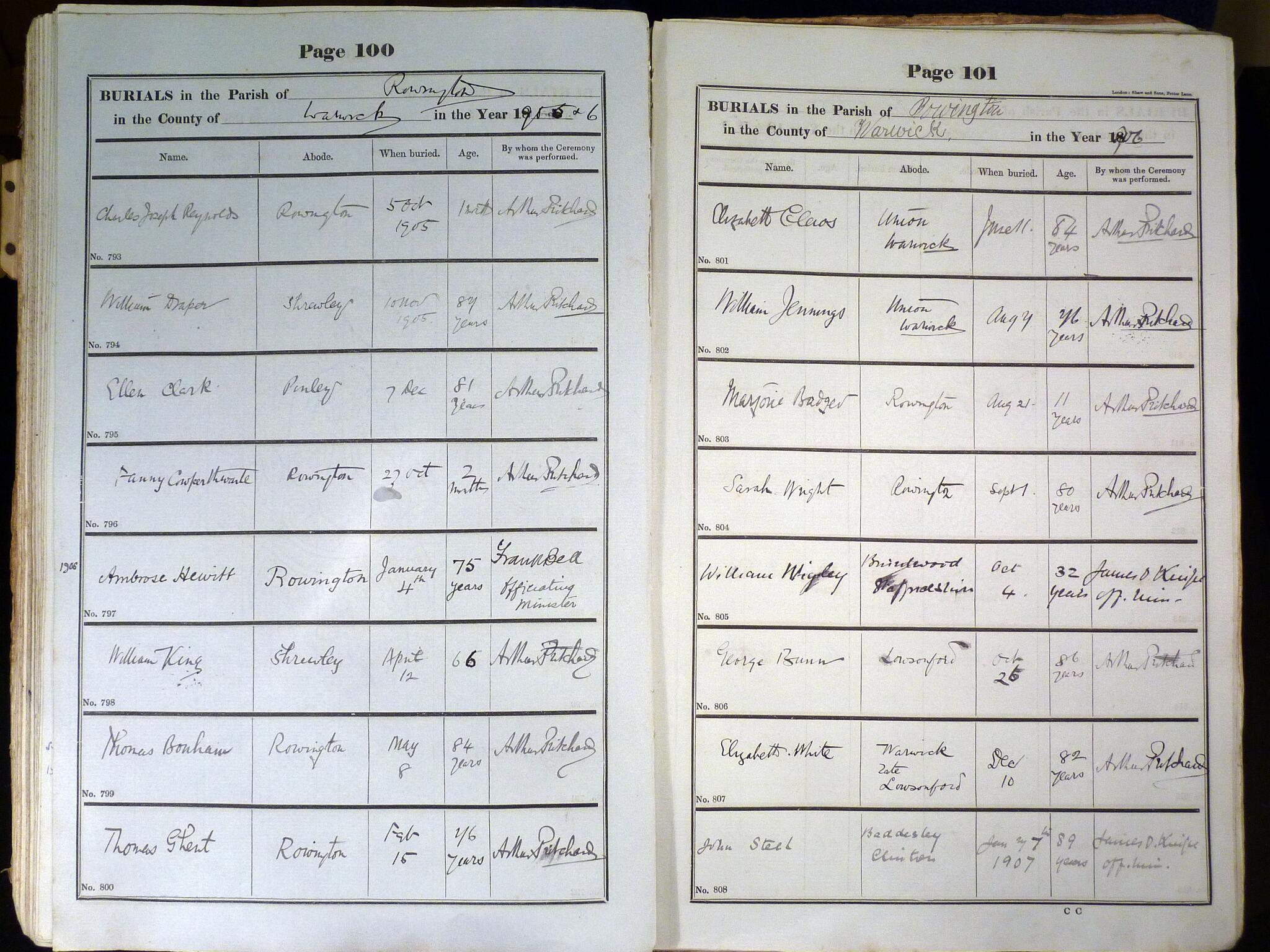 Burial Register 1859-1978